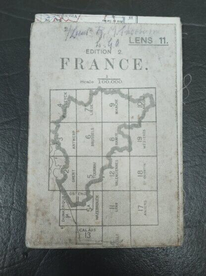 1916 British Officers TRENCH MAP- FRANCE LENS 11 Genuine Edition 2 ...